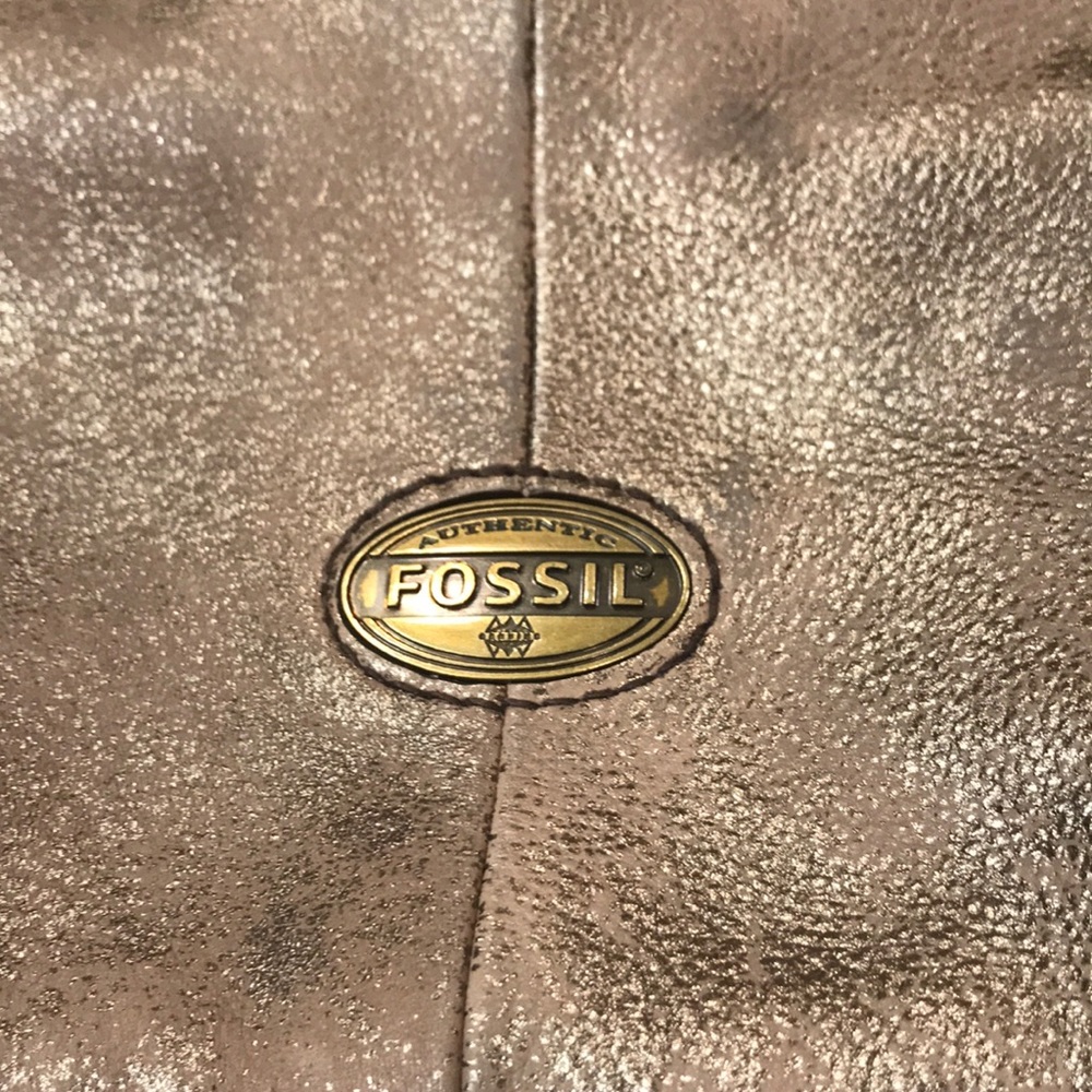 Bronze Fossil Explorer Crossbody Messenger Purse - Gem